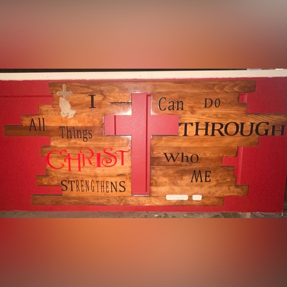 Wall Decor | Handcrafted Cross Cutout Scripture Wall Decor | Poshmark